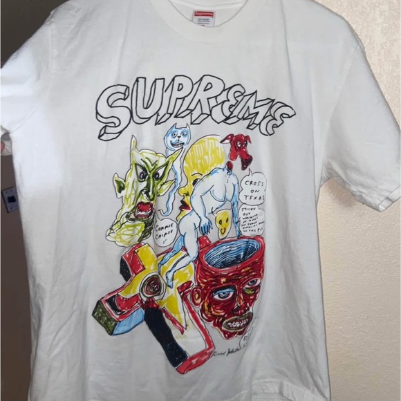 Supreme | Shirts | Supreme White And Red Short Sleeve Tee With Dynamic ...